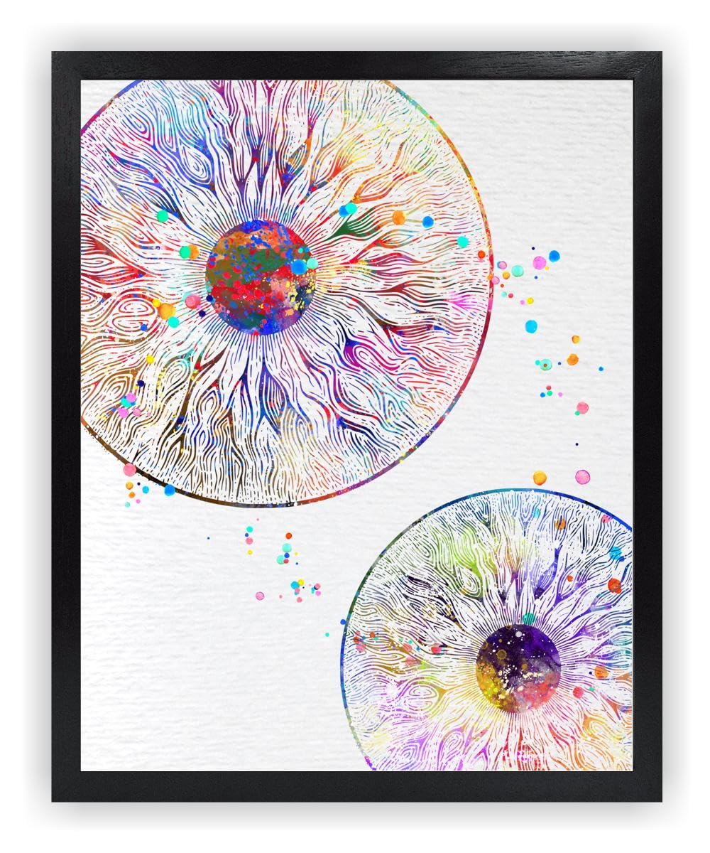 Dignovel Studios 11X14 Unframed Iris Human Eye Blood Vessels Ophthalmology Clinic Watercolor Art Print Poster Housewarming Wall Giclee Office Home Decor DN535