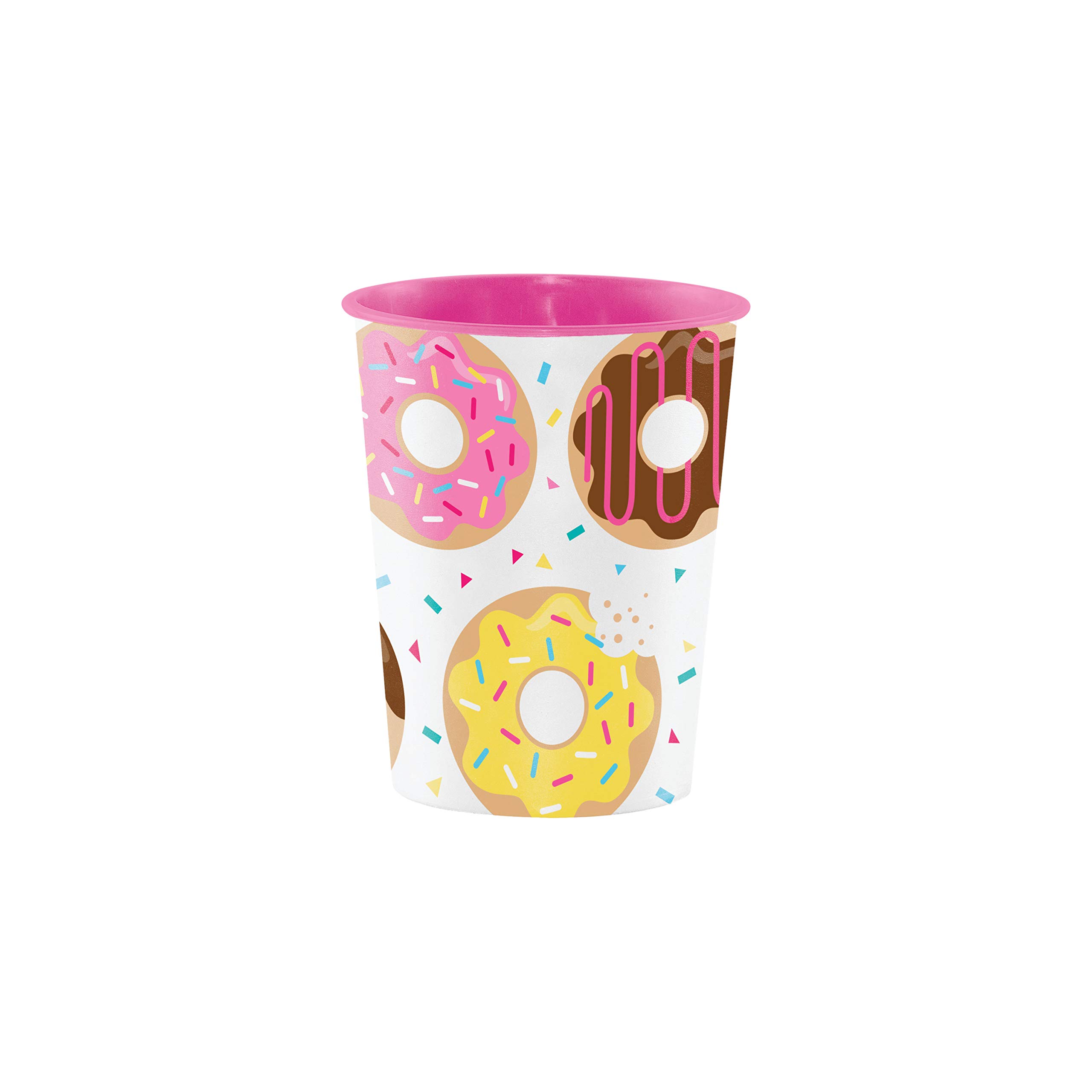 Creative Converting Plastic Keepsake Cups, Donut Time (12-Count) -