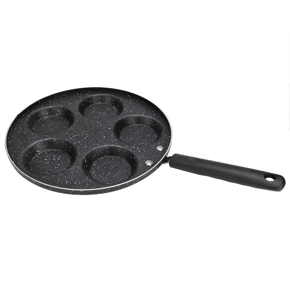 Fdit Nonstick Frying Pan, Aluminum Material, 5 Round-Hole Design, Suitable for Breakfast and Omelette Cooking