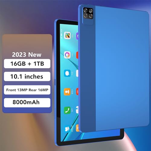 DAUZ Digital Tablet, 16GB RAM 1TB ROM MTK6762 Chip 2560X1600 Resolution 10.1 Inch Tablet Front 13MP Rear 16MP (US Plug)