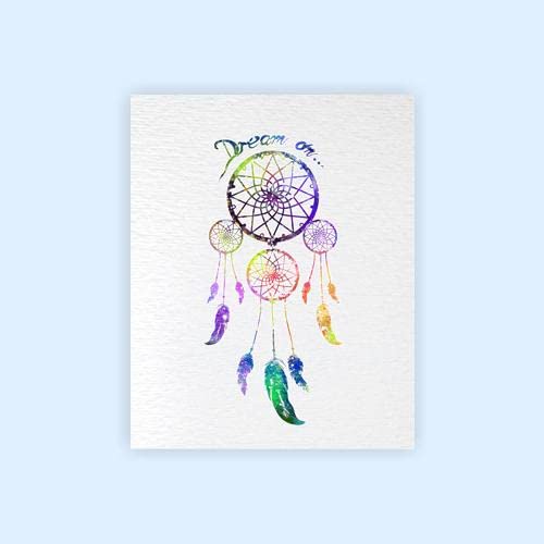 Dignovel Studios 8X10 Unframed Dreamcatcher Watercolor Art Print Poster Wall Hanging N285