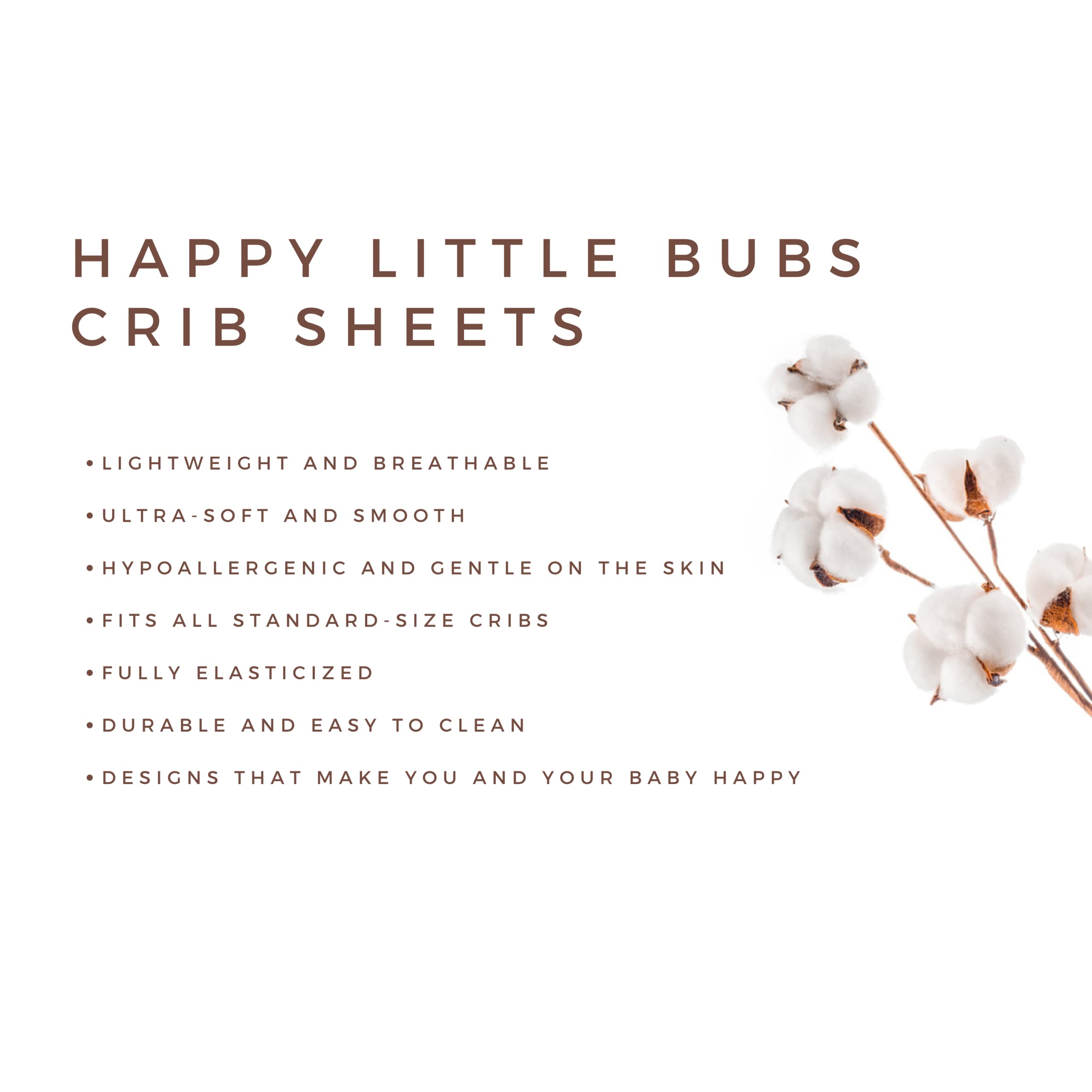 Happy Little Bubs - Fitted Crib Sheet - Cotton - Crib Mattress Sheet - Boho Sheets - Crib Fitted Sheet - Toddler Bed Sheets - Girl Crib Sheets - Boho Crib Sheet - Baby Crib Sheets 52”x28”x8” (Love)