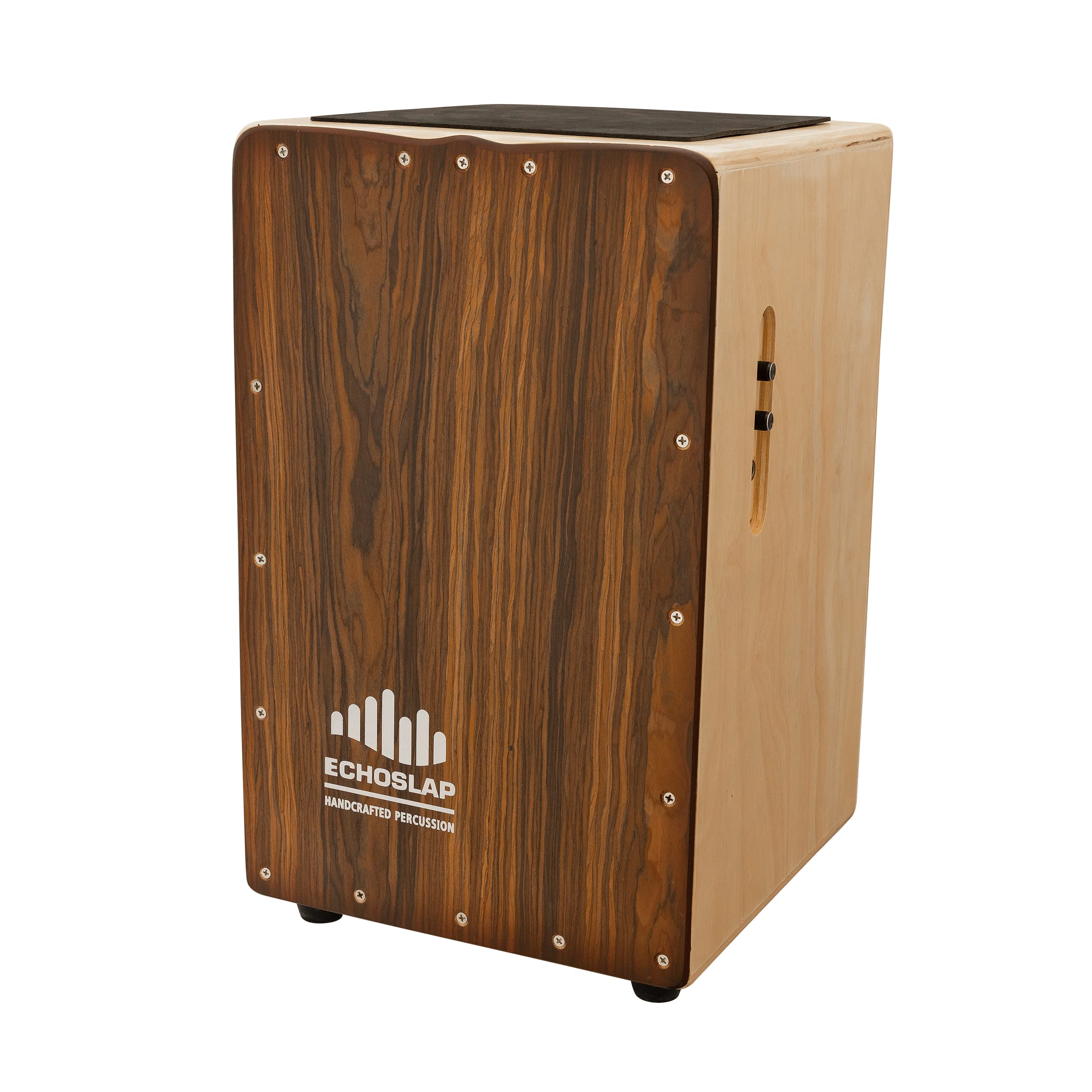 Echoslap Electric Solid Cajon - Electric Pickups, Tone and Volume Adjustment Knobs (Brazilian Rosewood)