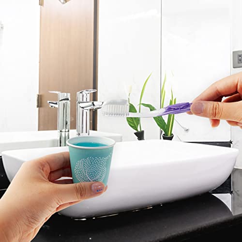 LITOPAK 300 Pack 3 oz Disposable Bathroom Cups, Colorful Disposable Mouthwash Cups, Small Disposable Cups, Mini Paper Cups for Parties, Picnics, Barbecues, Travel and Events.