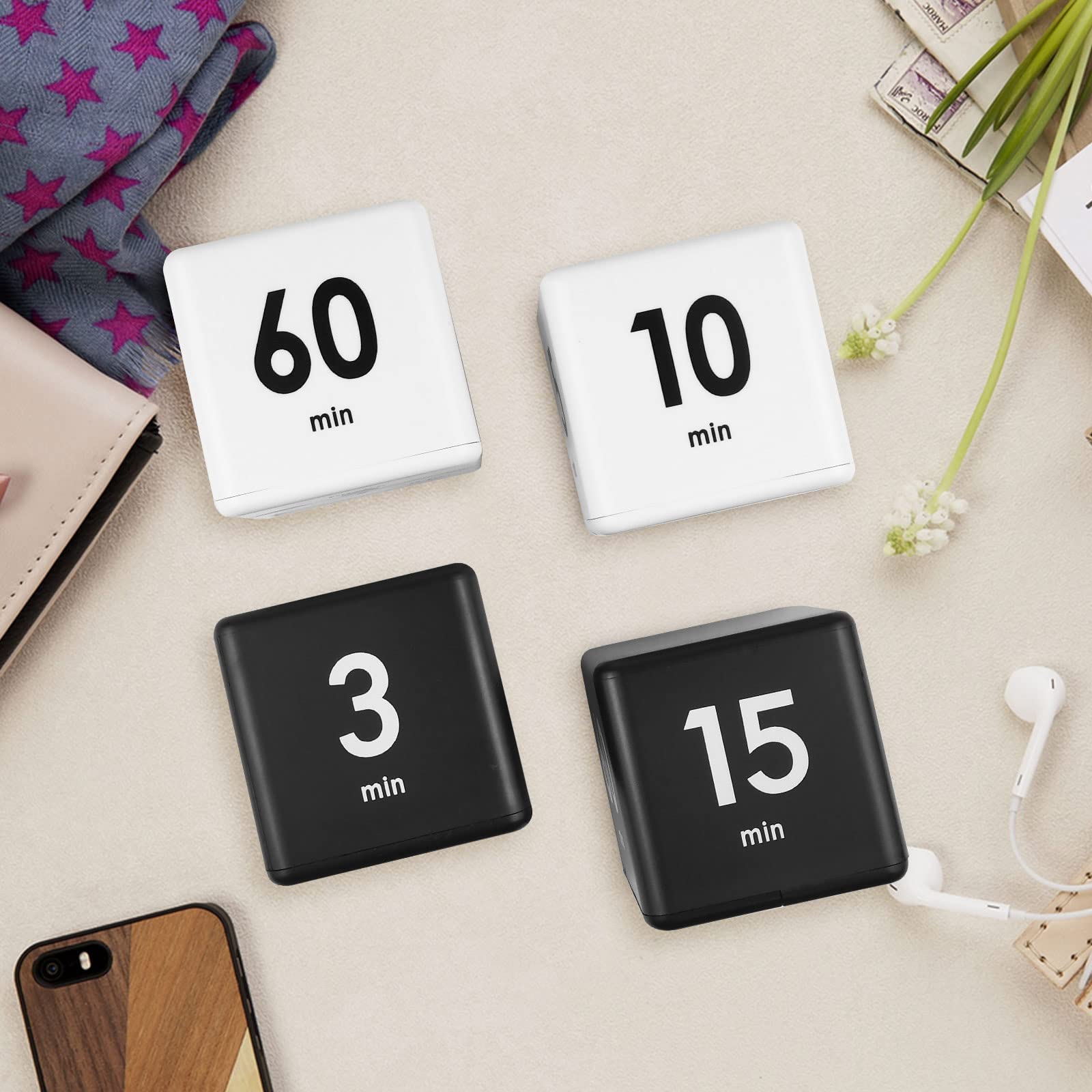 Feilifan Cube Timer, Kitchen Timer Kids Timer for ADHD Productivity Workout Flip Timer Classroom for StudyTime Countdown Management Timercubeā¦