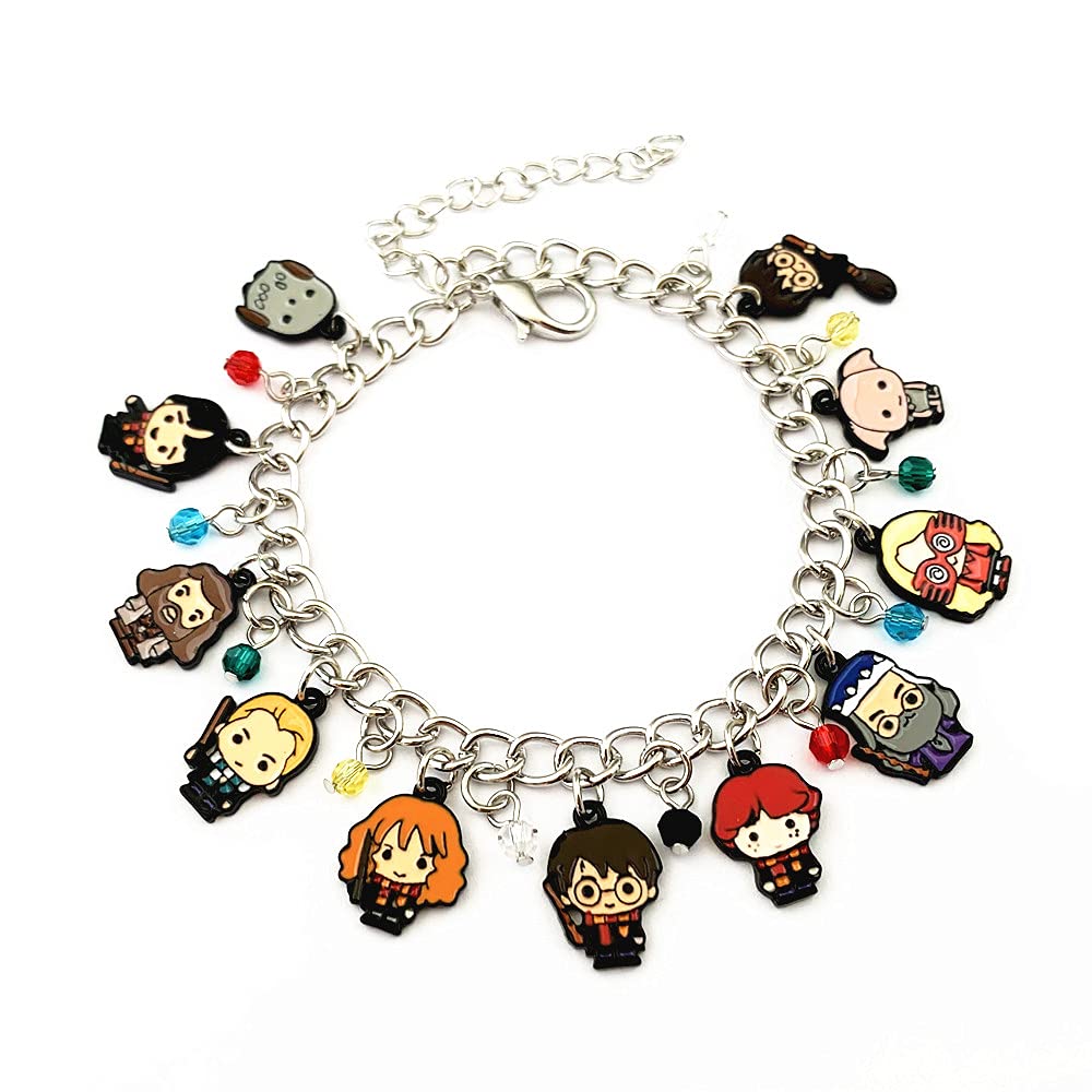EyiryriE Wizard world Chibis Charm Bracelet Gifts for Girl Woman