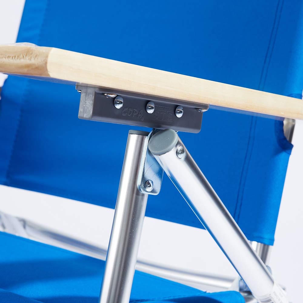 Copa Big Tycoon 4-Position Aluminum Beach Chair, Blue