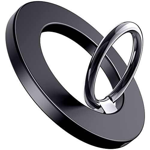Magnetic Phone Ring Holder for MagSafe, CreaDream Magnetic Finger Phone Ring Grip Stand, Adjustable Kickstand, Compatible with iPhone 15 14 13 12, Pro, Pro Max, Plus, Mini, Black