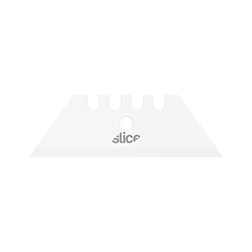 Slice 10525 Ceramic Utility Blades (Pointed Tip), True Safety Blades, Finger Friendly, Safe to Touch, 11x Longer Lasting Than Metal, Double-Sided Blades Extend Blade Life, Never Rusts (2 Blades)
