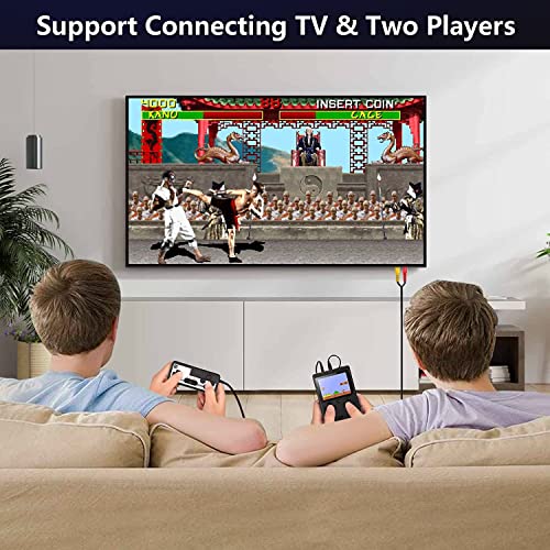 Retro Handheld Game Console with 500 Classic FC Games, Portable Retro Video Game Console, 3-inch LCD Screen and Add-on Controller, Handheld Game Console Supports Connection to TV and Two Players