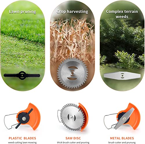 Stringless Weed Trimmer,Battery Power Weed Eater Weed-Wacking for Yard Lawn and Garden 21v Weed and Weed Trimmer Battery Powered…