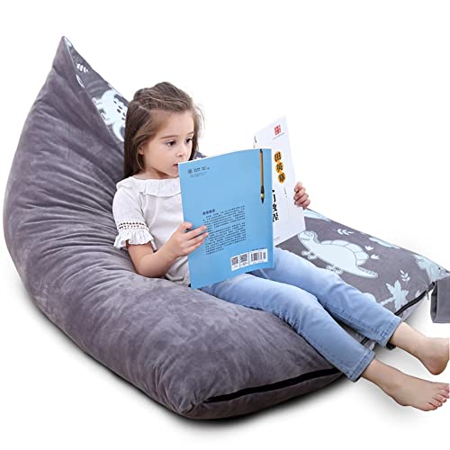 Stuffed Animal Storage Bean Bag Chair Stuffable Bean Bag Cover(No filler included) - Stuffed Animal Bean Bag Storage for Kids & Teans Super Soft and Comfortable Bean Bag Stuffed Animal Storage Extra Large -Dinosaur style