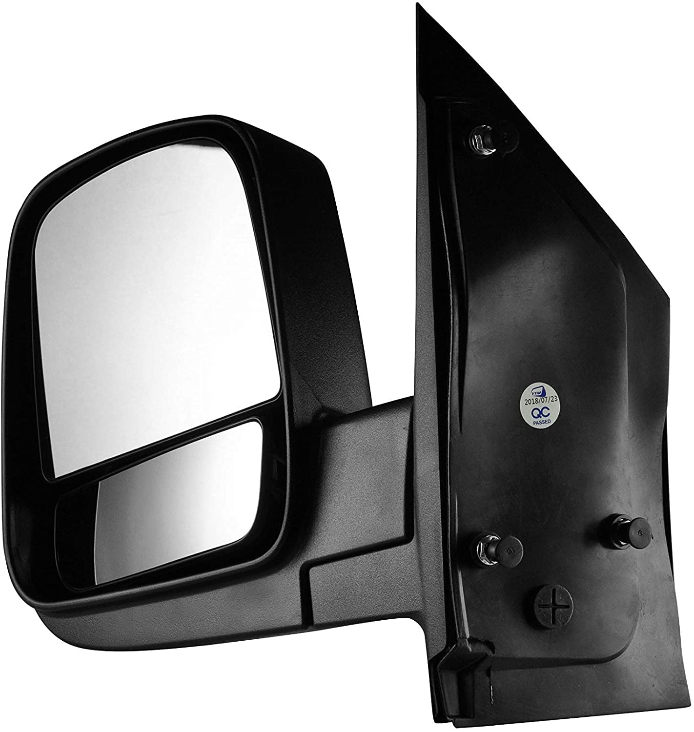 Dependable Direct Driver Side Textured Side View Mirror for 08-14 Chevy Express & GMC Savana 1500, 08-17 Chevy Express 2500 3500, GMC Savana 2500 3500 - with Blind Spot Corner Glass - GM1320395