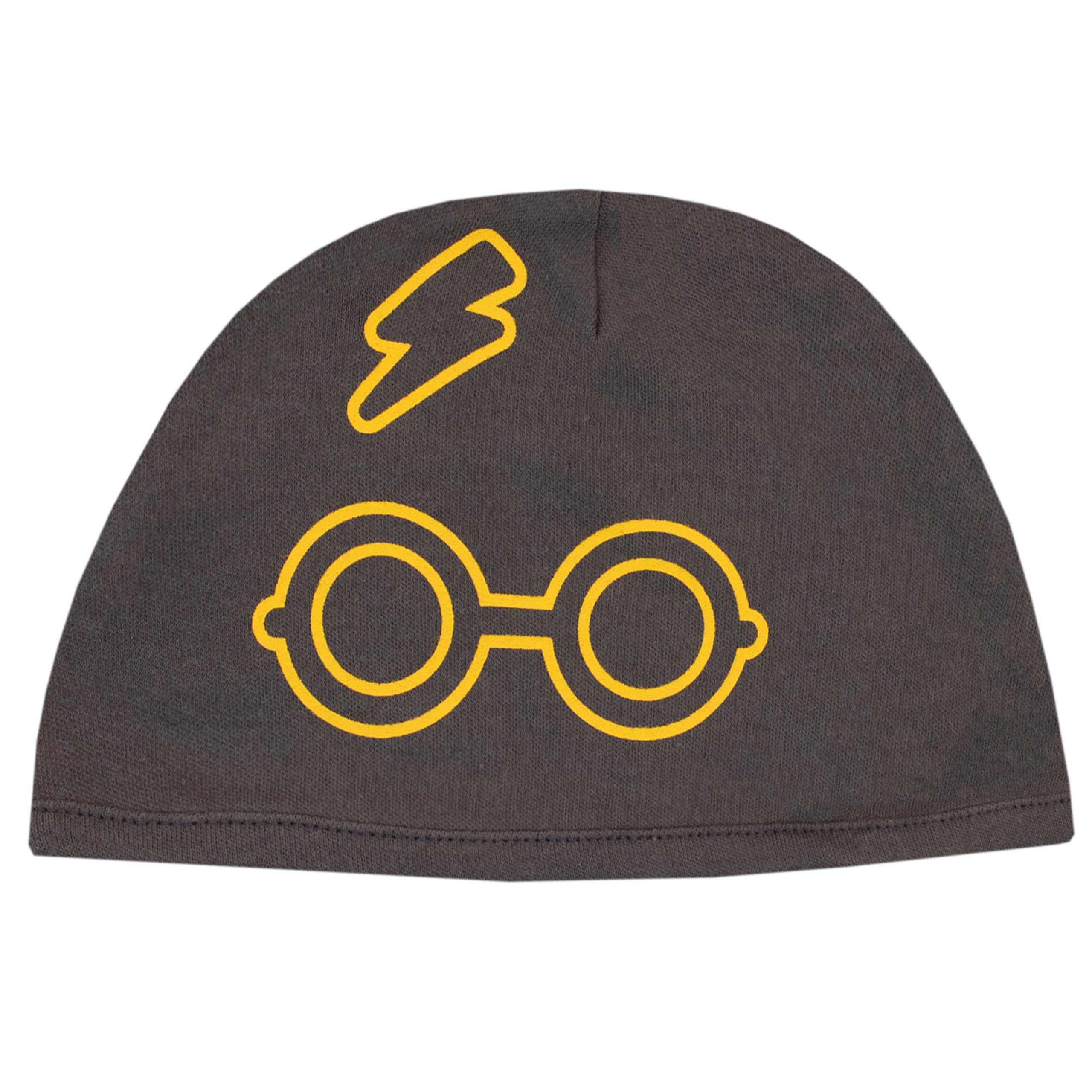 Harry Potter Baby Boys Footie and Hat Set Gray 0-3 M
