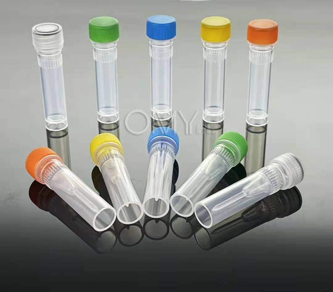 WOHUAFUN 2.0 ml Cryovial, External Cap, Polypropilene Bag x 50 Color Assorted