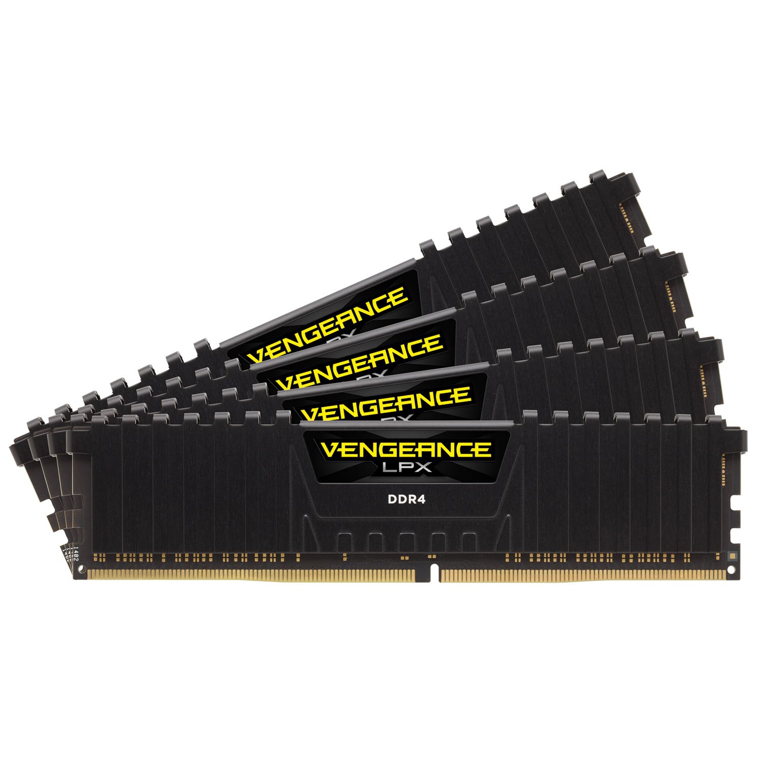 Corsair CMK32GX4M4B3600C18 Vengeance LPX 32GB DDR4 DRAM 3600MHz C18 Kit, Black