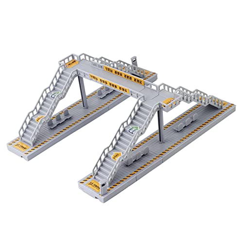 Colcolo HO Scale Model Building Kits Pedestrian Bridge, DIY Assembled flyovers, Assembled Realistic for Diorama, DIY Scene, Fairy Gardens, Micro Landscape