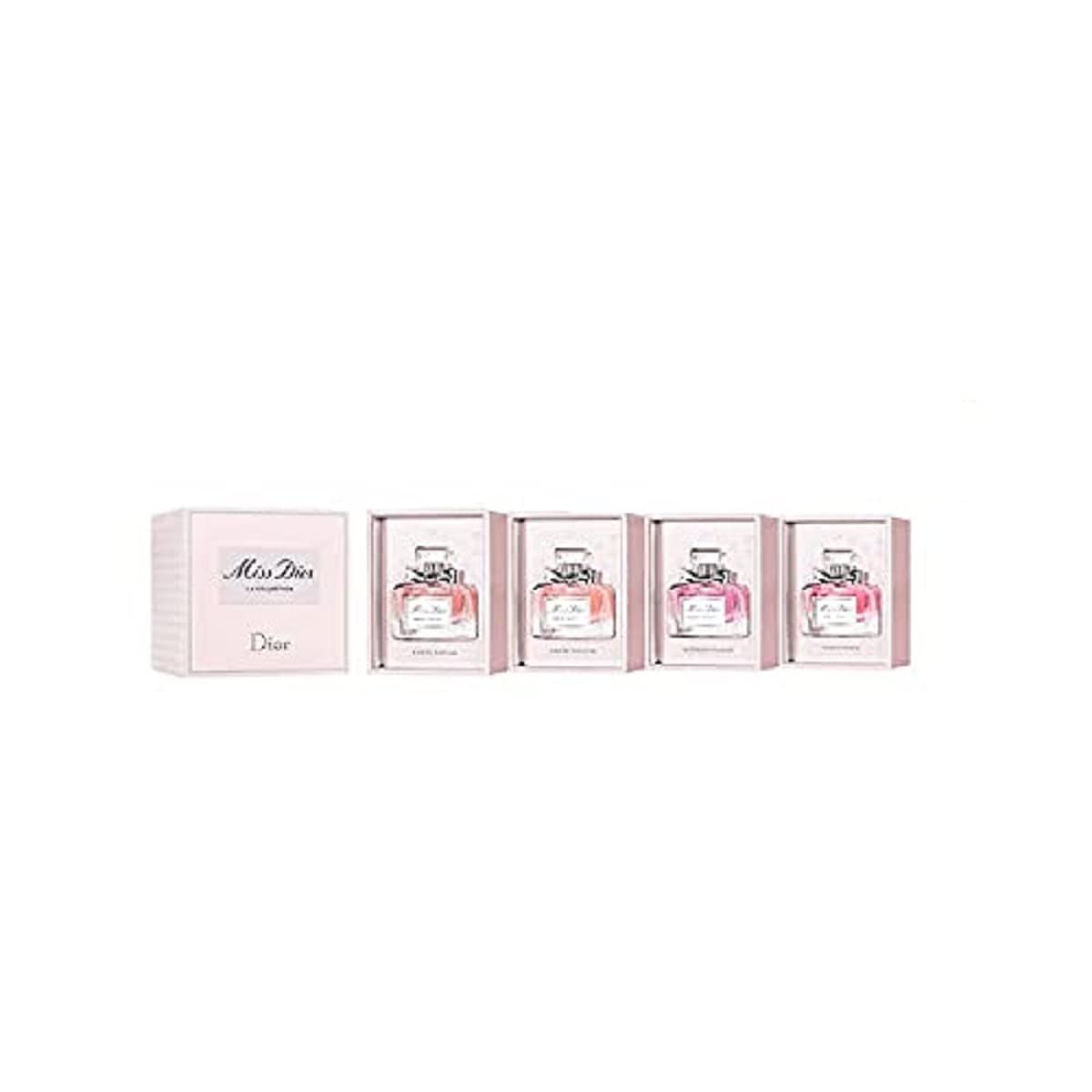 Dior Miss La Collection 4 Piece Set for Women (EDP, EDT, Blooming Bouquet, Rose N' Roses) .17oz