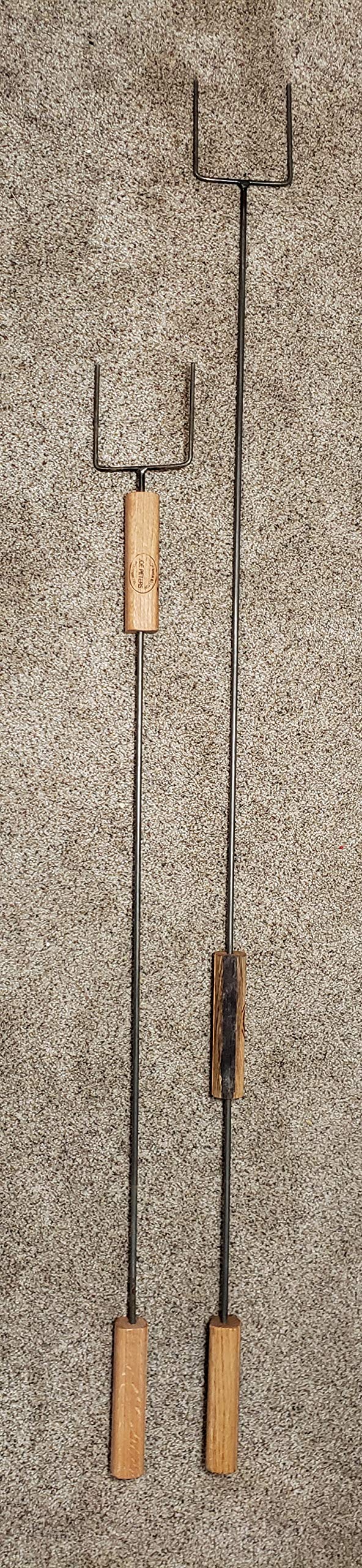 Set of two (2) Extra Long Heavy Duty Hot Dog Marshmallow Roasting Sticks Forks Campfire USA Made