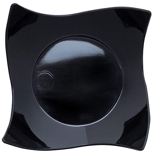 Fineline Settings Disposable Plastic Sample Plates-2.75" | Black | Tiny Temptations | Pack of 10 Trays