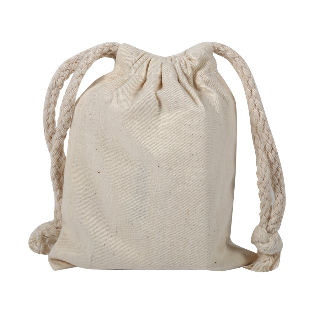 Cotton Storage Bag, Cotton Stuff Bag, Household Plain Drawstring Cotton Laundry Bag for Home Use Storage Hamper Liner, Stuff Sacks (10 * 12cm)