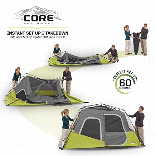CORE 6 Person Instant Cabin Tent (Wine)