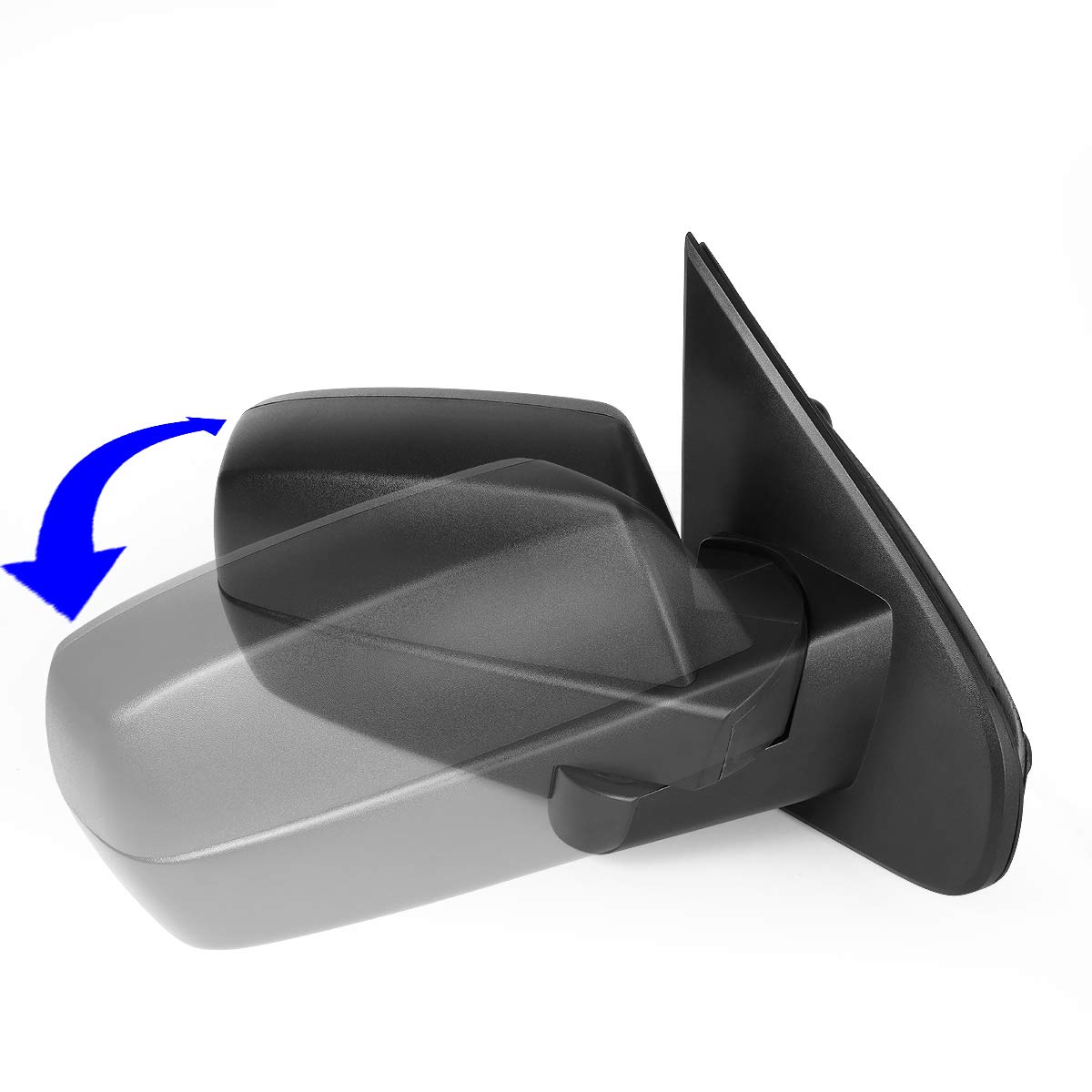DNA Motoring TWM-050-T111-BK-R Right Side Powered+Heated Foldable Rear View Towing Mirror Compatible With 14-18 Silverado/Sierra 1500