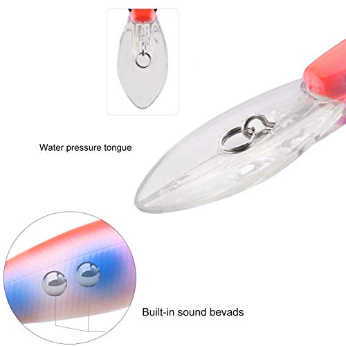 Fake Fishing Baits, 9cm Faux Bionic Lure Fake Bait with Sharp Hooks Fishhook Fishing Gear Accessory - 3