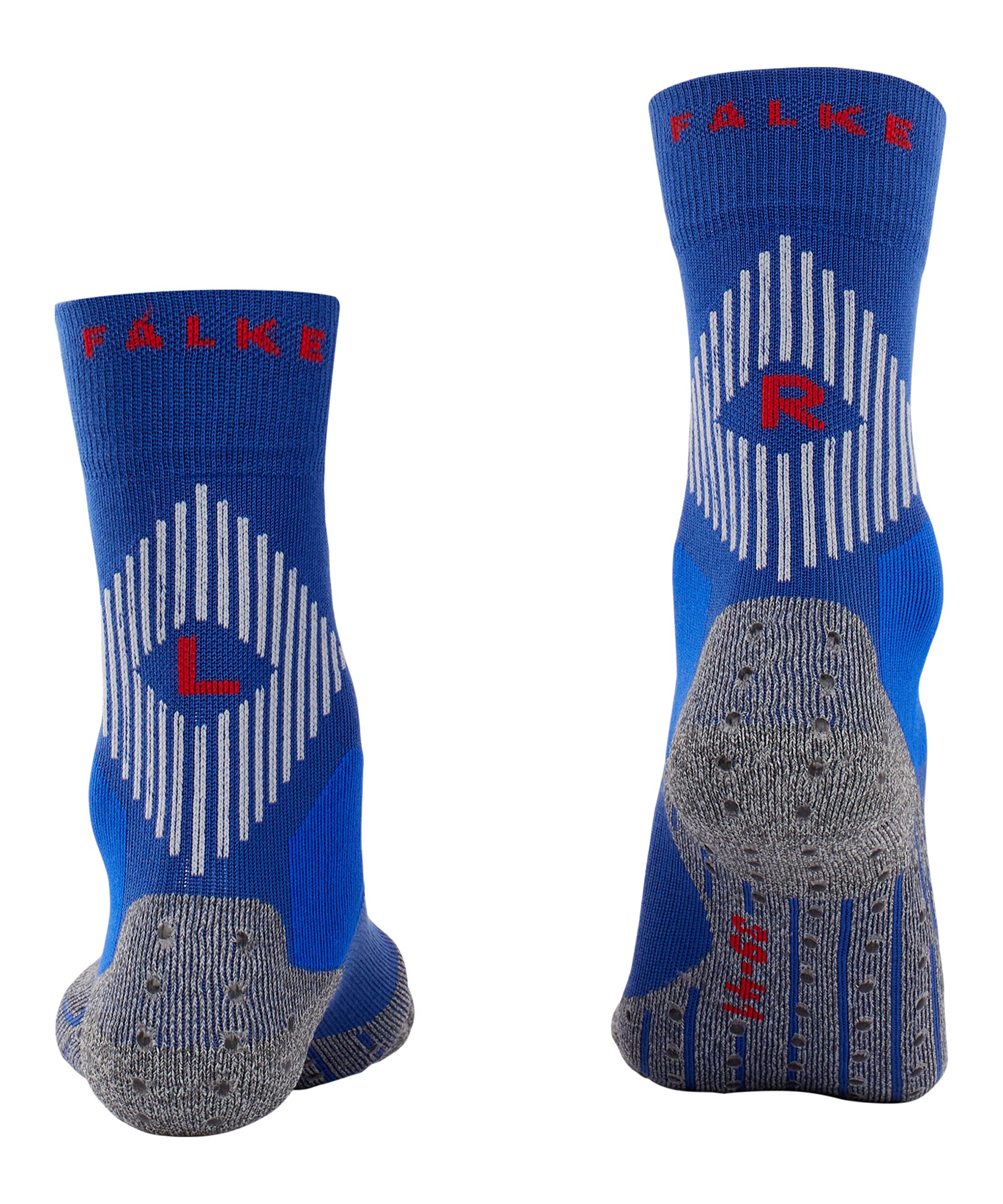 FALKE Unisex 4 GRIP Athletic Socks, Mid Calf, Sole Grips, Light Weight Sport Sock, Breathable Quick Dry, Lyocell, Blue (Blue 6449), 9-10, 1 Pair
