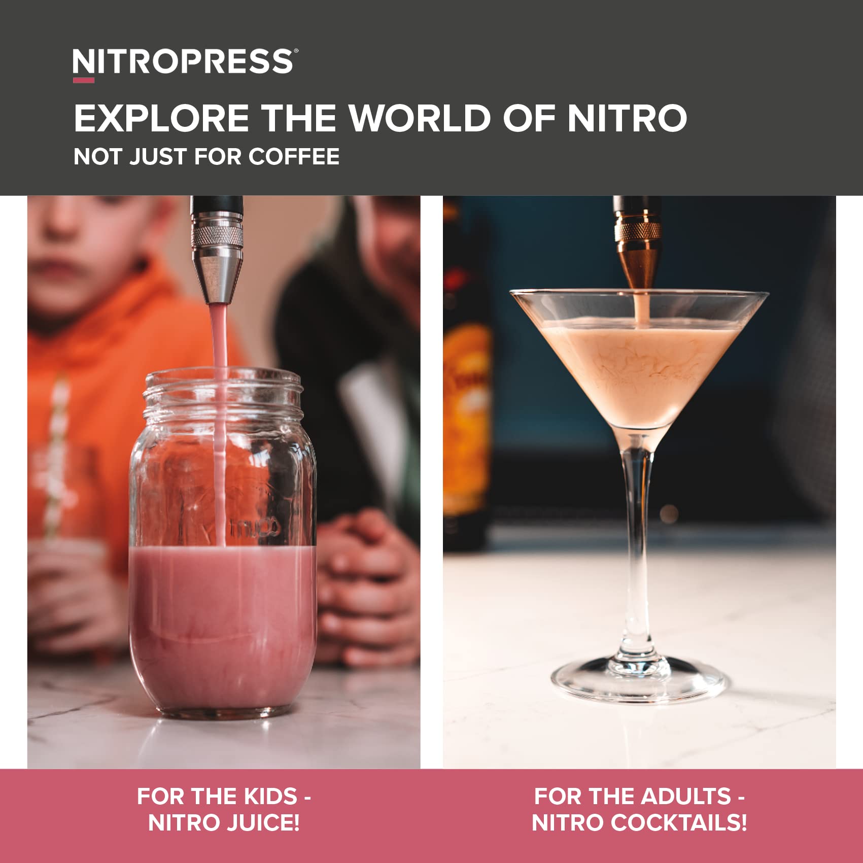Hatfields London NitroPress Coffee Nitrogen Chargers, Use with NitroPress Instant Nitrogen Diffuser for Nitro Cold Brew Coffee (40 Cartridges)