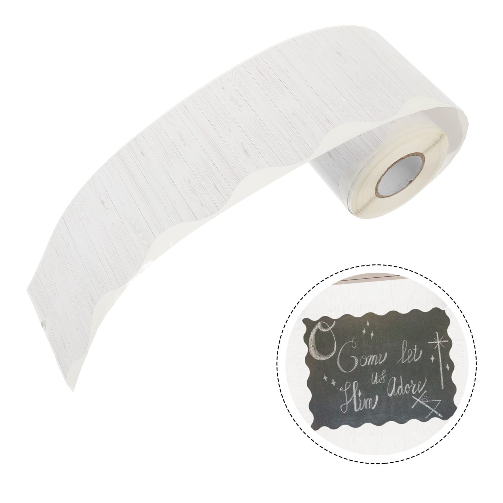 Ciieeo Border Stickers Bulletin Board Decorations Decorative Bulletin Board Trim Chalkboard White Bulletin Board Border Bulletin Board Borders Copper Plate Stickers Wood Grain Wallpaper