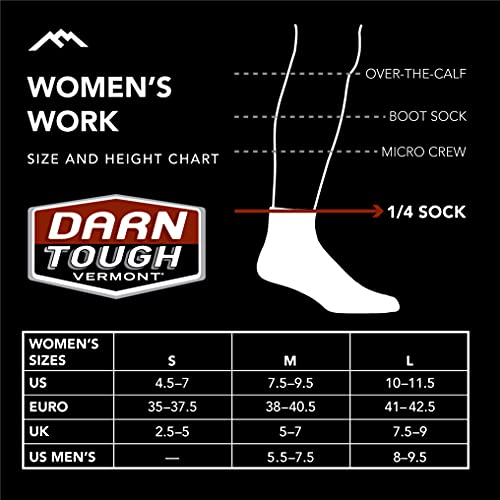 Darn Tough Steely 1/4 Midweight with Cushion w/ Full Cushion Box - Women's (Shale, Medium)