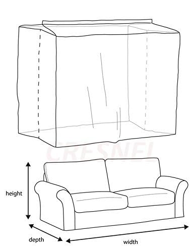 CRESNEL Furniture Cover Plastic Bag for Moving Protection and Long Term Storage (Loveseat)