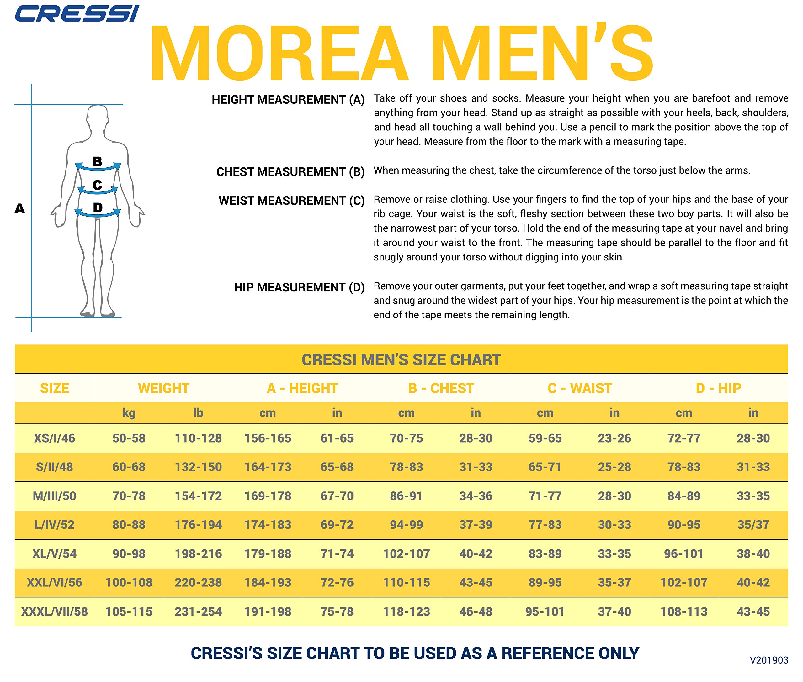 Cressi Morea - Mens Wetsuit Full 3mm, in Premium High Stretch Neoprene (L/4)
