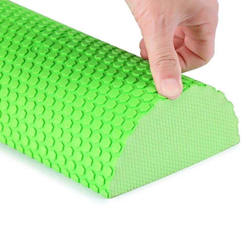 Foam Roller,30-45cm Muscle Massage Roller Half Round Fitness Roller Yoga Block Balance Pad Muscle Physical Restoration(45cm,Pink)