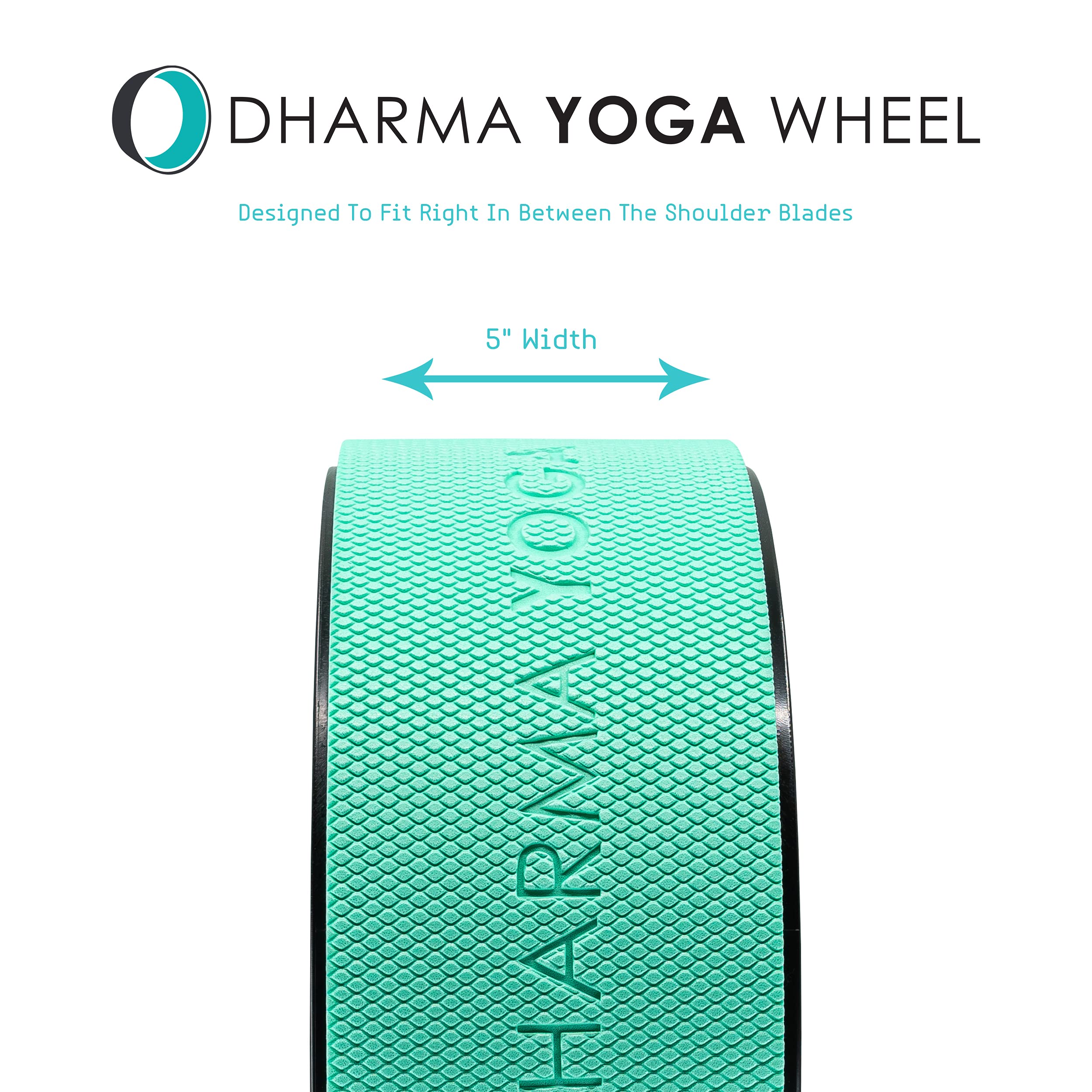 Dharma Yoga Wheel Eco Basic for Stretching, Strengthening, Back Pain, Strained Muscles, Bulging Discs, Arthritis, Osteoporosis, Ligament Strains | Portable Yoga Prop, Patented Grip Design, Made in USA