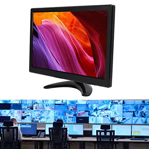 HD Color Screen, Remote Control 100-240V Dual Speakers 12 Inch TFT LCD Monitor HD Multimedia Interface for Home PC (US Plug)