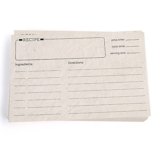 LotFancy Recipe Cards, 4x6 Inch, 60 Count, Double Sided, Blank Recipe Cardstock, Vintage Recipe Index Cards