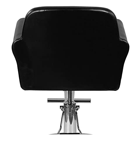 Icarus Howard Modern Hair Salon Styling Chair with Square Base, Chrome T Bar Footrest, 4 Pack