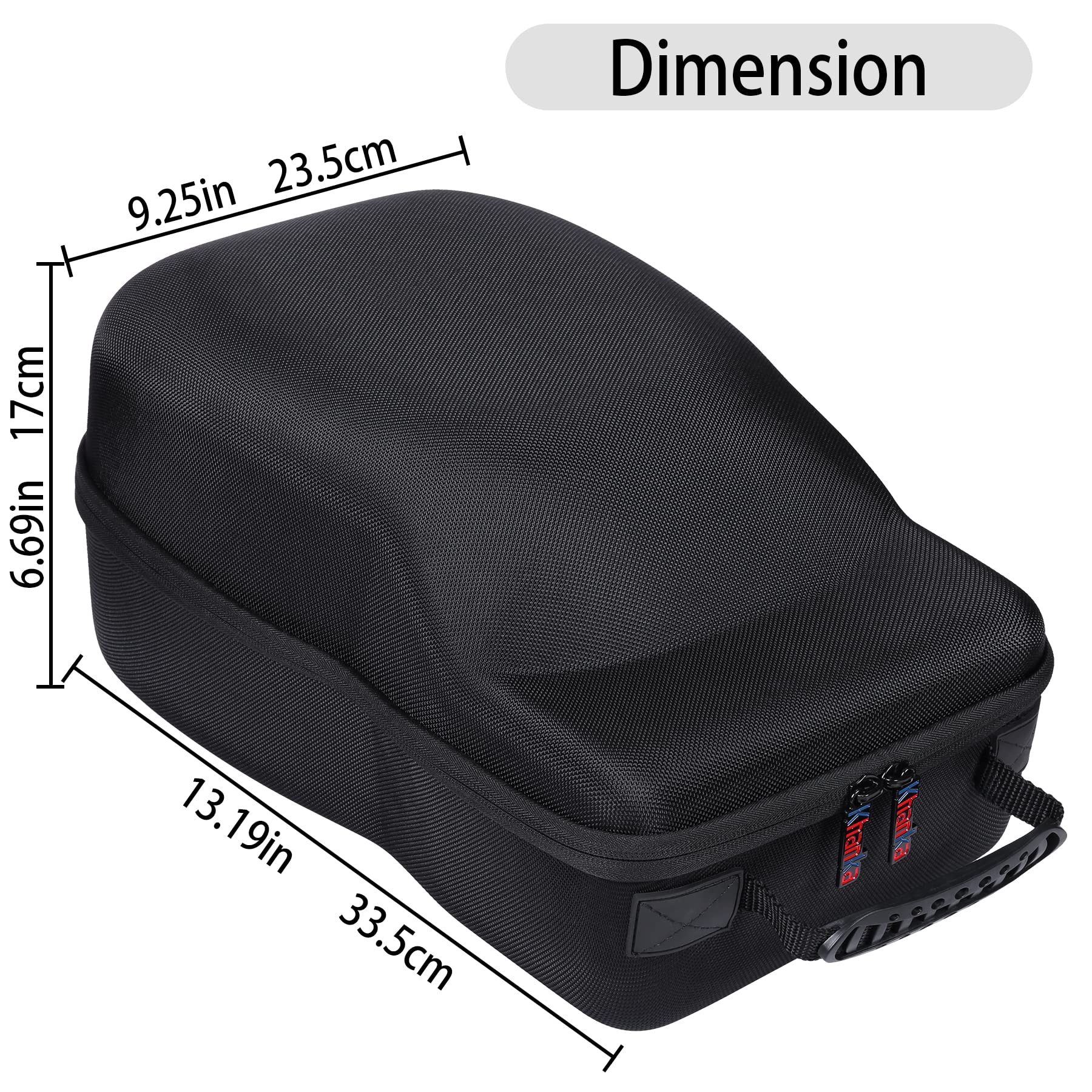 khanka Hard Storage Carrying Case Compatible with Baseball Caps This Organizer Holder Protects up to 8 Hats (Black)