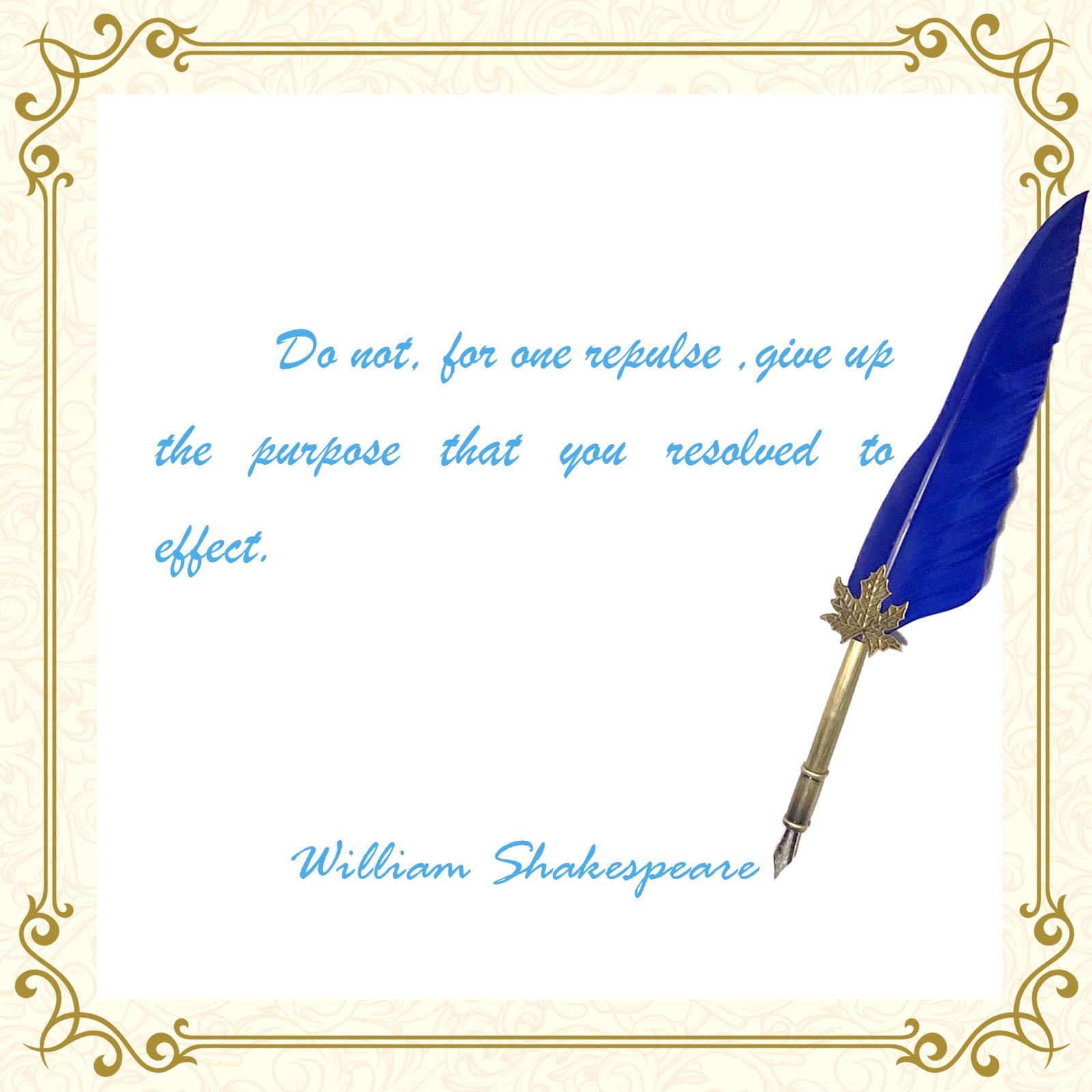 DAWEGAMA 15 Ml Small Square Bottle Gold Powder Colored Dip Pen Quill Pen Glass Pen Feather Pen Ink (Blue)