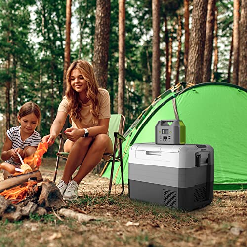EnginStar Portable Power Station 150W 155Wh,Power Bank with 110V AC Outlet, Travel Carrying Case Storage box for 150W Power Station,6 Outputs External Battery Pack with LED Light for Home Camping