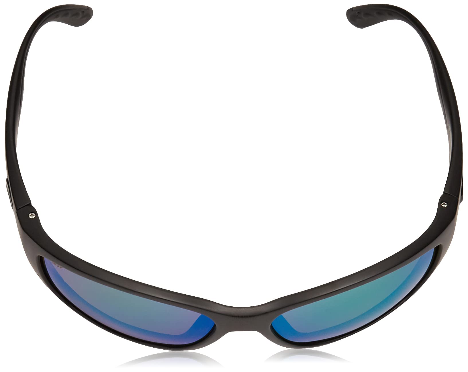 Costa Del Mar Mens Fisch Rectangular Sunglasses, Blackout/Copper Green Mirrored Polarized-580G, 64 mm