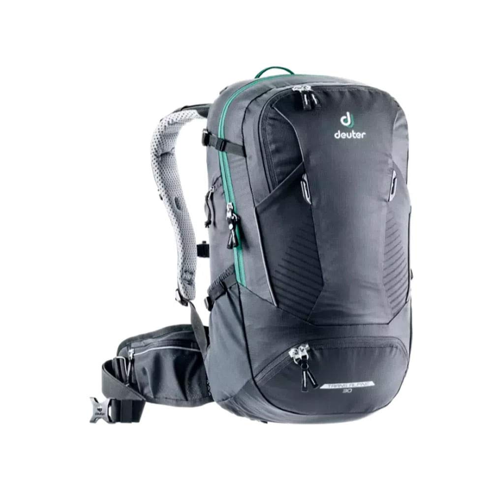 Deuter Trans Alpine 30 - Lightweight, Versatile, and Durable Bike Backpack for Mountain Biking, Multi-day tours, and the Outdoors - Black