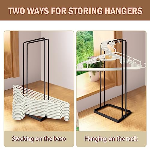 TXINBT 2 Pack Hanger Organizer,Clothes Hanger Stacker for Closet Laundry Room,Can accommodate 110 Wire Hangers,Hanger Storage That fits Hangers