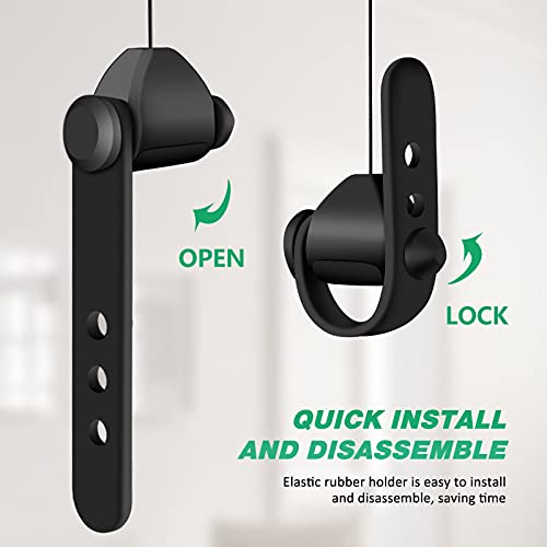 VR Cable Management, QIYO 6 Packs Retractable Ceiling Pulley System Compatible with VR Link Cable for Oculus Quest, HTC Vive, Rift S, PS VR, Vive Pro, Playstation VR, Valve Index VR Accessories
