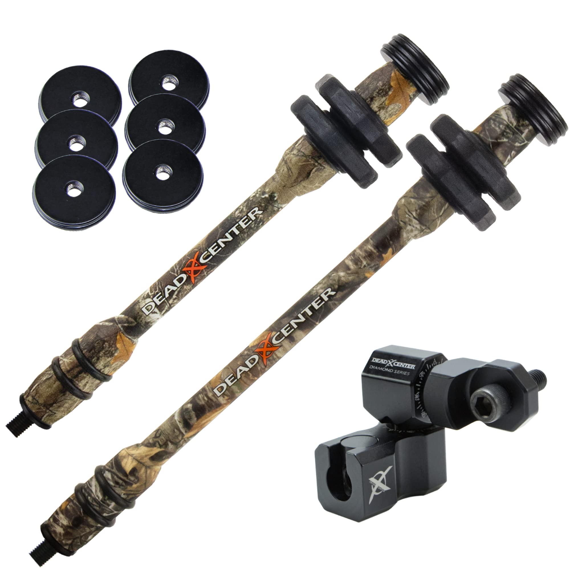 Dead Center Archery Products Dead Level Hunter XS Lite Carbon Stabilizer Kit (10 & 8, Black)