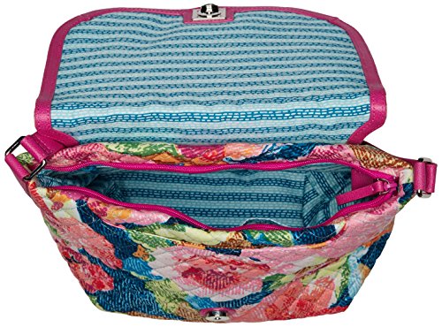 Vera Bradley Women's Cotton Carson Crossbody Purse, Superbloom, One Size