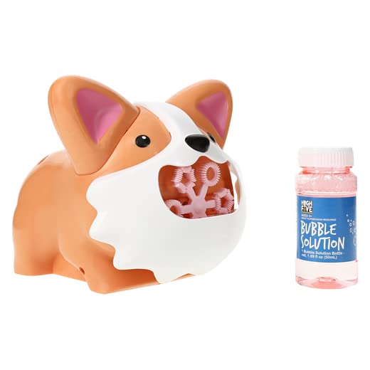 Corgi Bubble Blower - Bubble Machine with Bubble Solution Included + 01 Bottle 24 Oz Bubble Solution