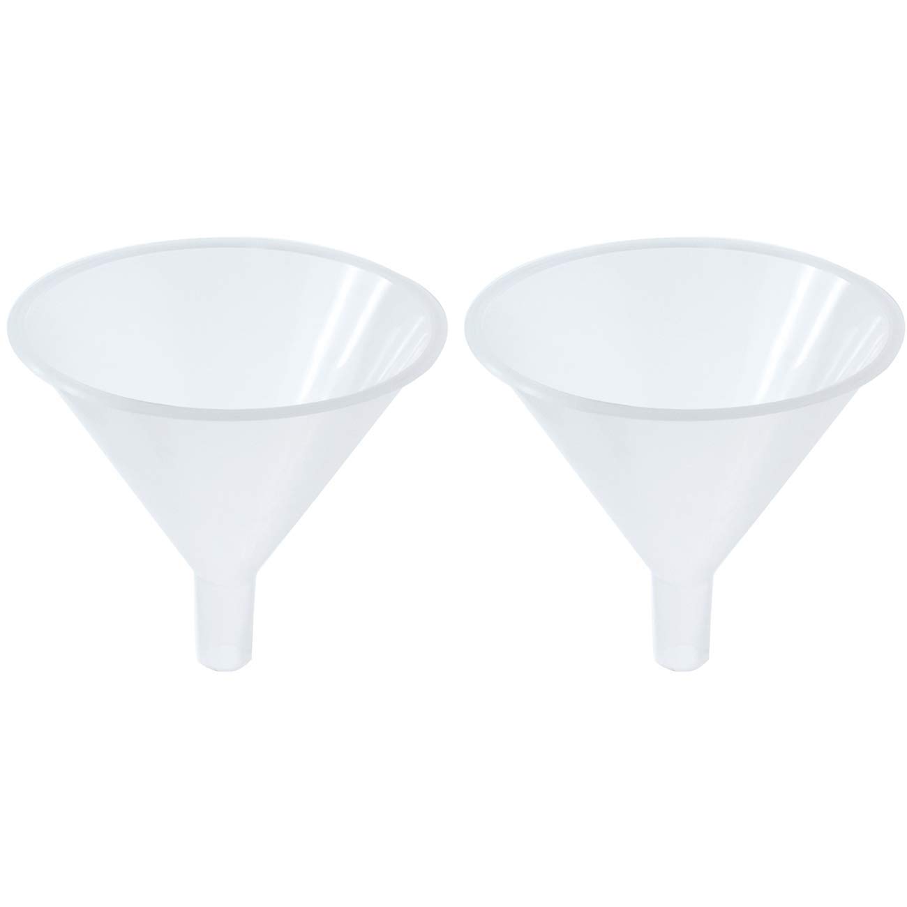 Sscon 2Pcs 150ml Lab Funnels Plastic Laboratory Filter Funnels with Wide Mouth Clear